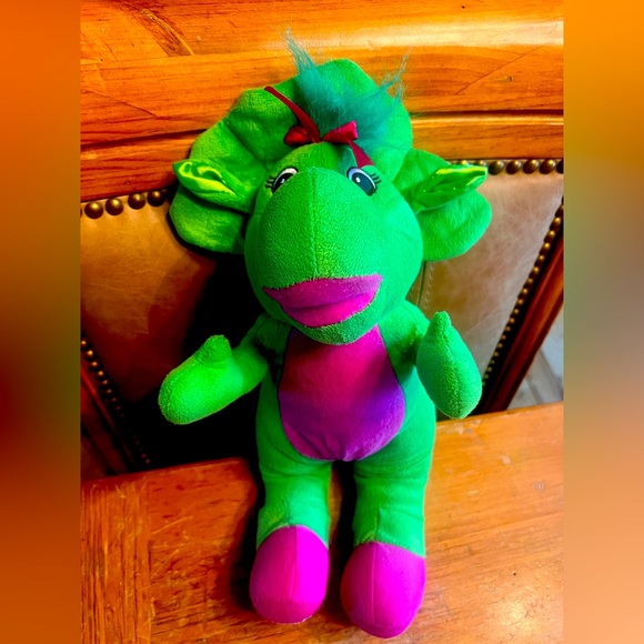 Toys | 1992 Barney Friends Baby Bop Plush Green Dinosaur Lyons Group 13 ...